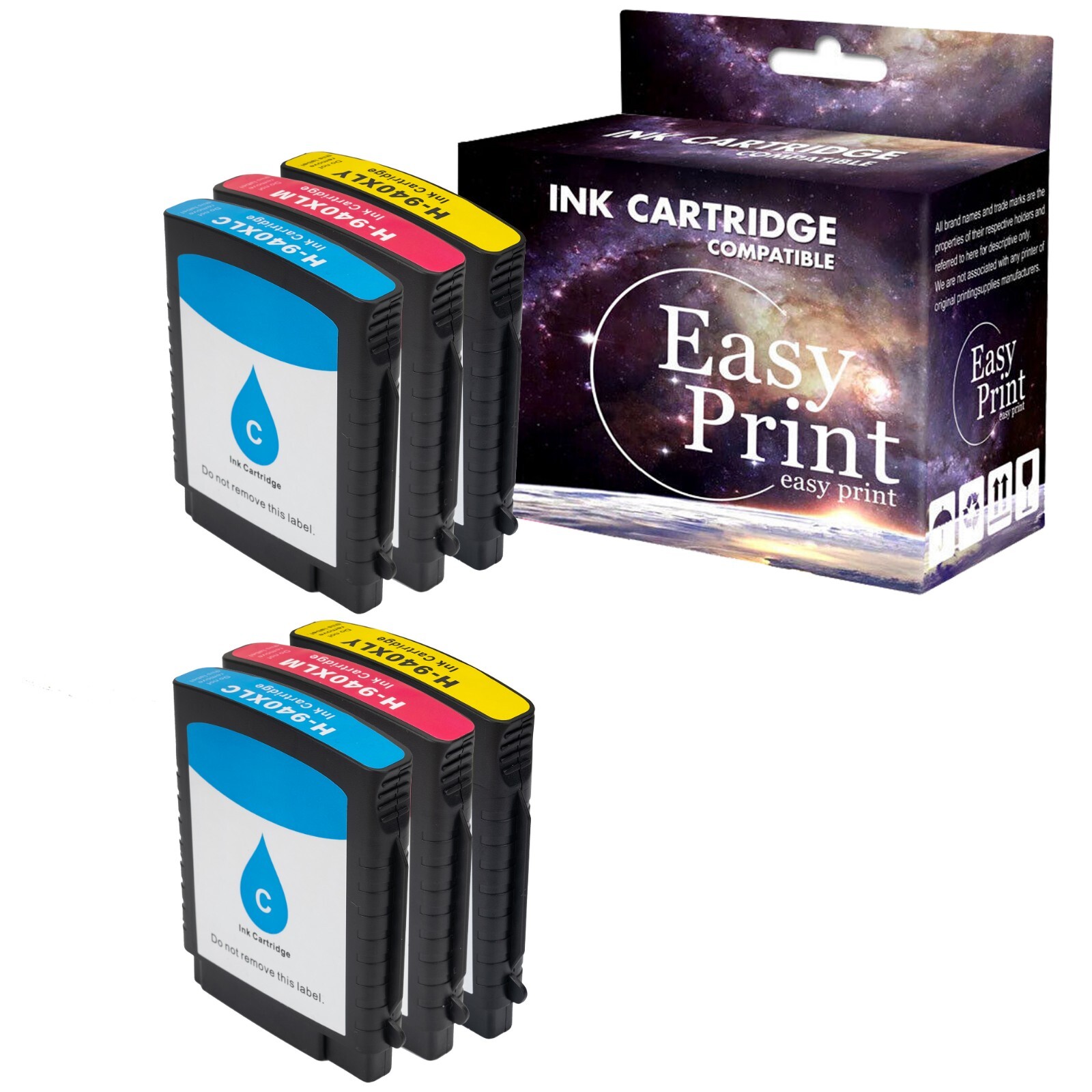 6PacK 940XL 940 Ink Cartridge for Officejet Pro 8500A Plus 8000 (2C,2M ...