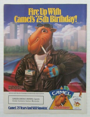 1988 CAMEL LIGHTS CIGARETTES 75th Anniversary JOE CAMEL Magazine Ad | eBay