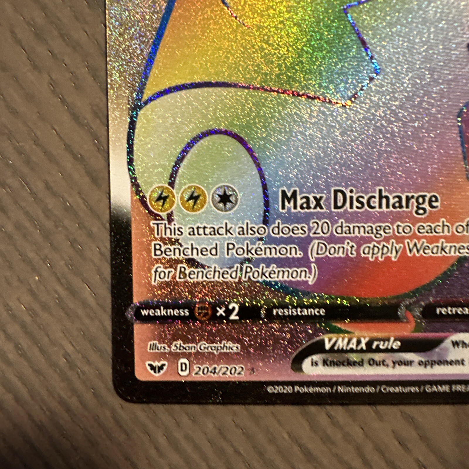 Pokémon TCG Morpeko VMAX Sword & Shield Base Set 204/202 Holo Secret ...