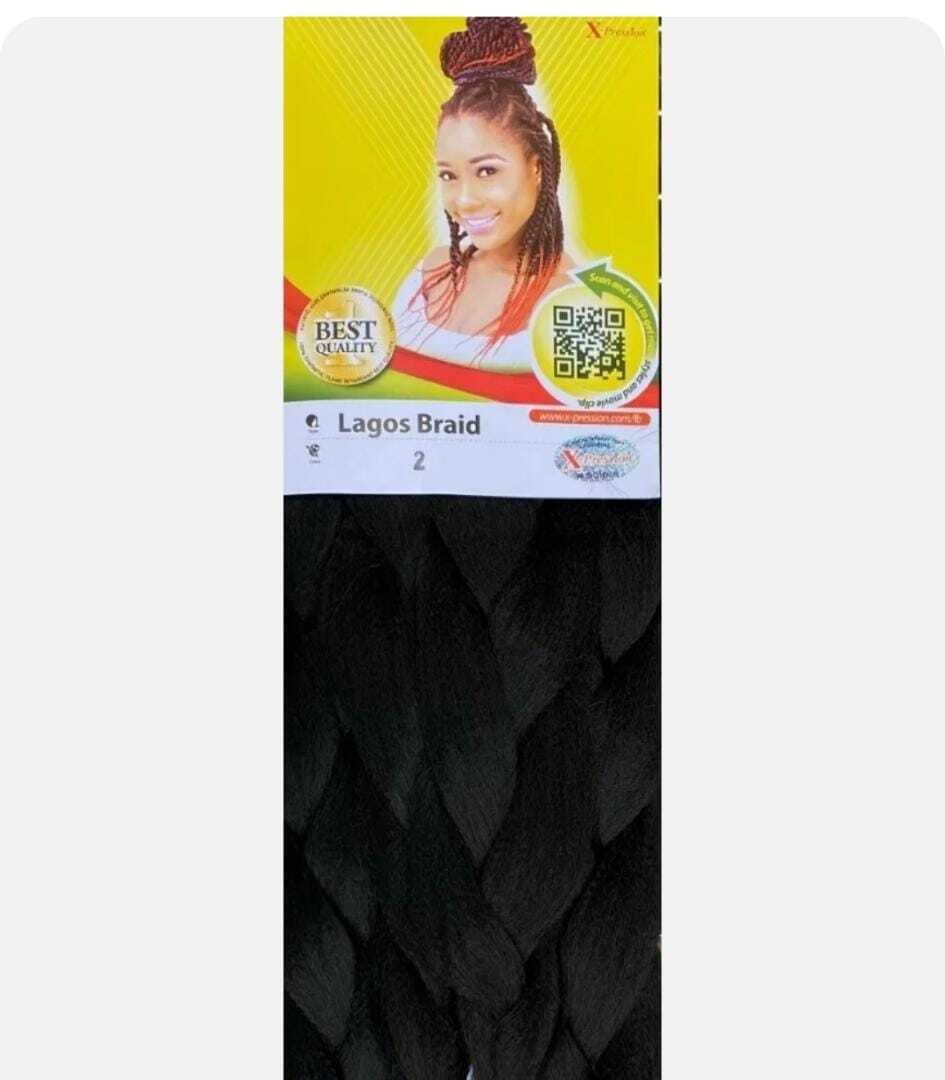 X-Pression Xpression Lagos Braid Pre Stretched Braiding Hair Extension 42 & 46'' | eBay