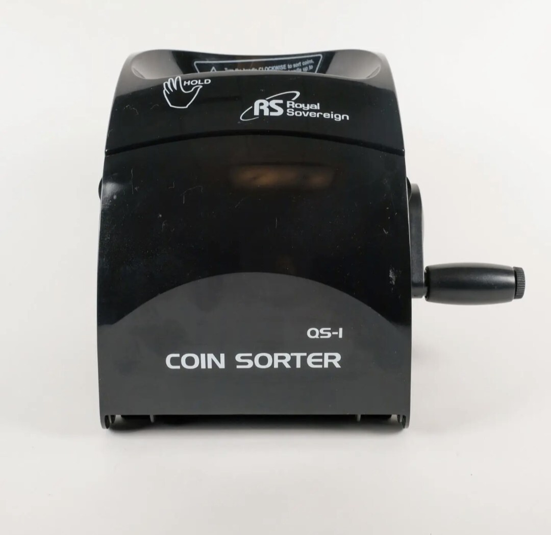 Royal Sovereign QS-1 Manual Hand Crank US Coin Sorter Counter 200-Coin ...