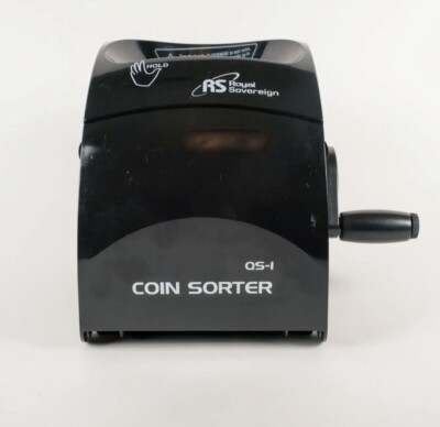 Royal Sovereign QS-1 Manual Hand Crank US Coin Sorter Counter 200-Coin ...
