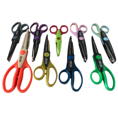 Fiscars Lot of 9 Decorative Edge Scissors | eBay