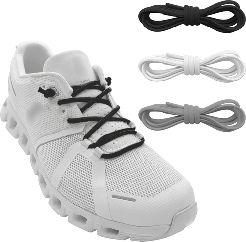 3 Pairs Elastic Shoe Laces Replacement Laces for on Cloud,Stretch round ...