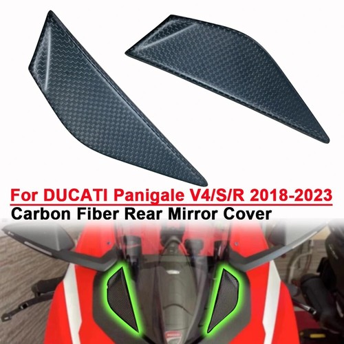 For DUCATI Panigale V4 V4S V4R 2023-2018 Carbon Fiber Rear Mirror Cover ...