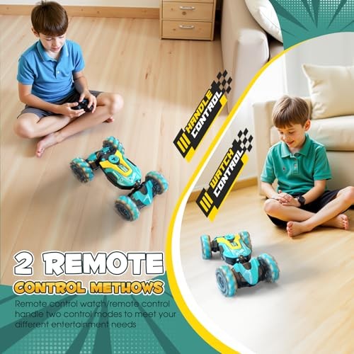 RC Stunt Car for Kids, Remote Control Stunt Gesture car with Music ...