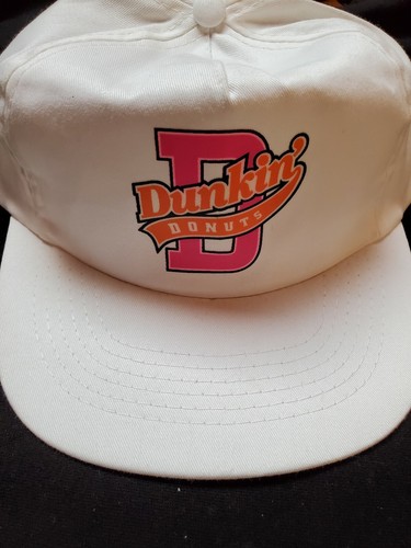 Vintage Dunkin Donuts Snapback DUNKIN Logo White Baseball Hat Cap RARE ...