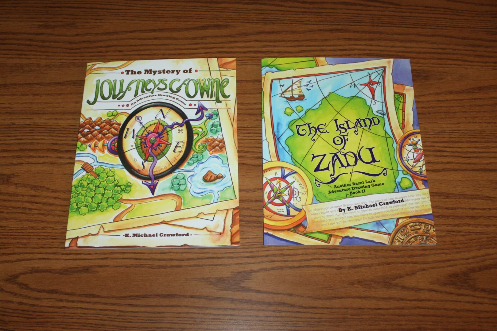 2 Adventure Drawing Game Books Lot K Michael Crawford Island Zadu ...