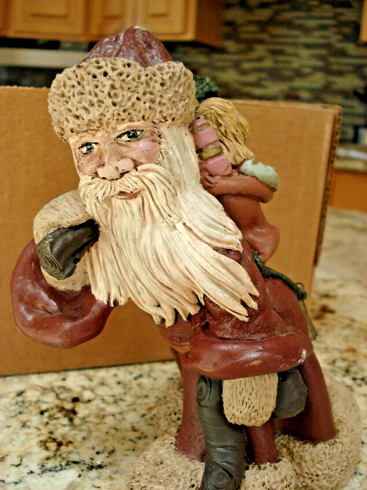 RARE European Santa Claus 6" Pecan Resin Figurine Marked 87-TT 1411 ...