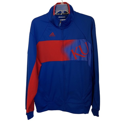 Adidas Climawarm KU Jayhawks Zip-Up Jacket Mens Medium Kansas ...