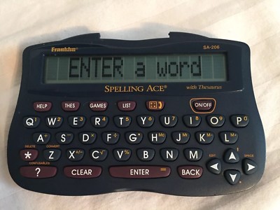 Franklin Spelling Ace Plus Thesaurus Model SA-206 Plus. Hand held. Word ...