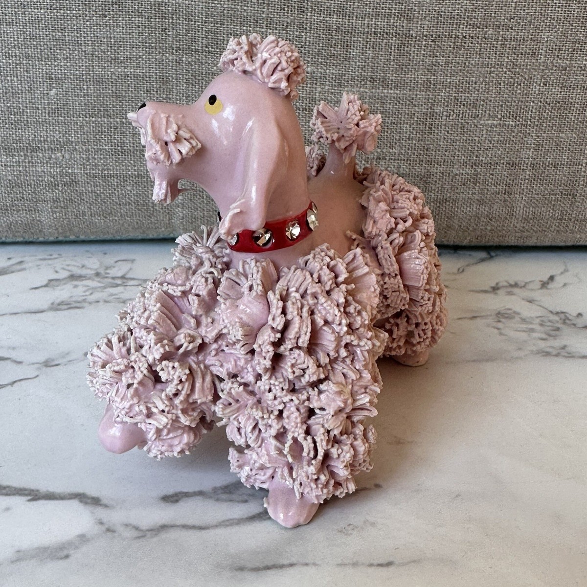 Standing Ceramic Poodles With Rhinestones