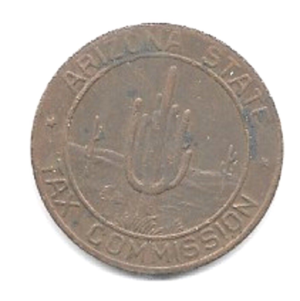 ARIZONA STATE TAX COMMISSION SALES Make Change 5 TAX VINTAGE TOKEN | eBay