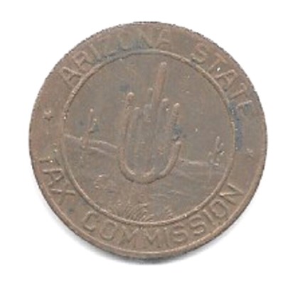 ARIZONA STATE TAX COMMISSION SALES Make Change 5 TAX VINTAGE TOKEN | eBay