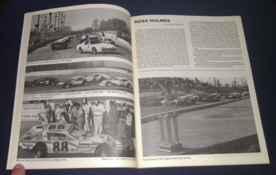 1984 Lancaster NY Speedway Program Issue #2 Gary Iulg Jerry Gradl | eBay