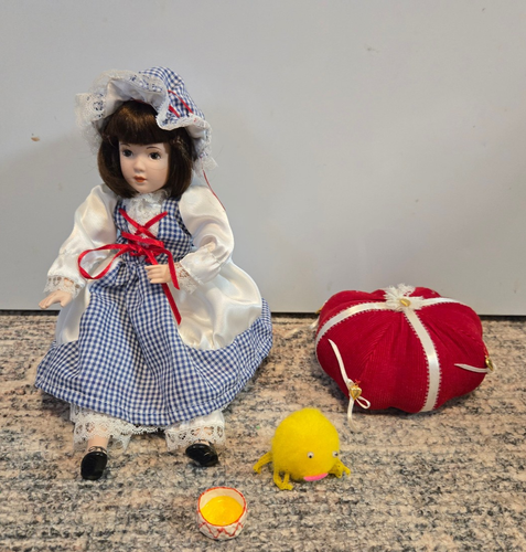VINTAGE LITTLE MISS MUFFET W/ TUFFET , BOWL & SPIDER. 11" TALL | eBay