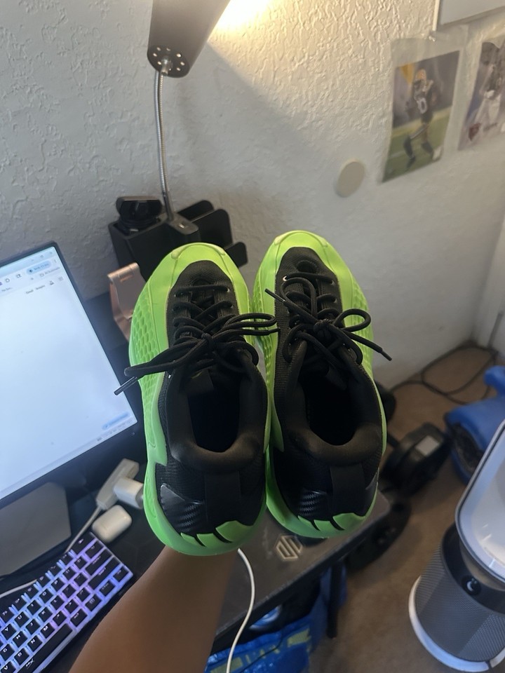 Anthony Edward’s 1 Basketball Shoes Black/Lime Green | eBay