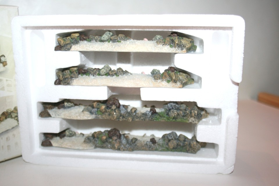 Dept 56 Seasons Bay Beach Front Extensions Set of 4 Sand & Stone 1998 ...