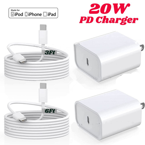 20W USB-C Power Adapter For iPhone 14 13 12 11 Pro Max iPad PD Fast ...