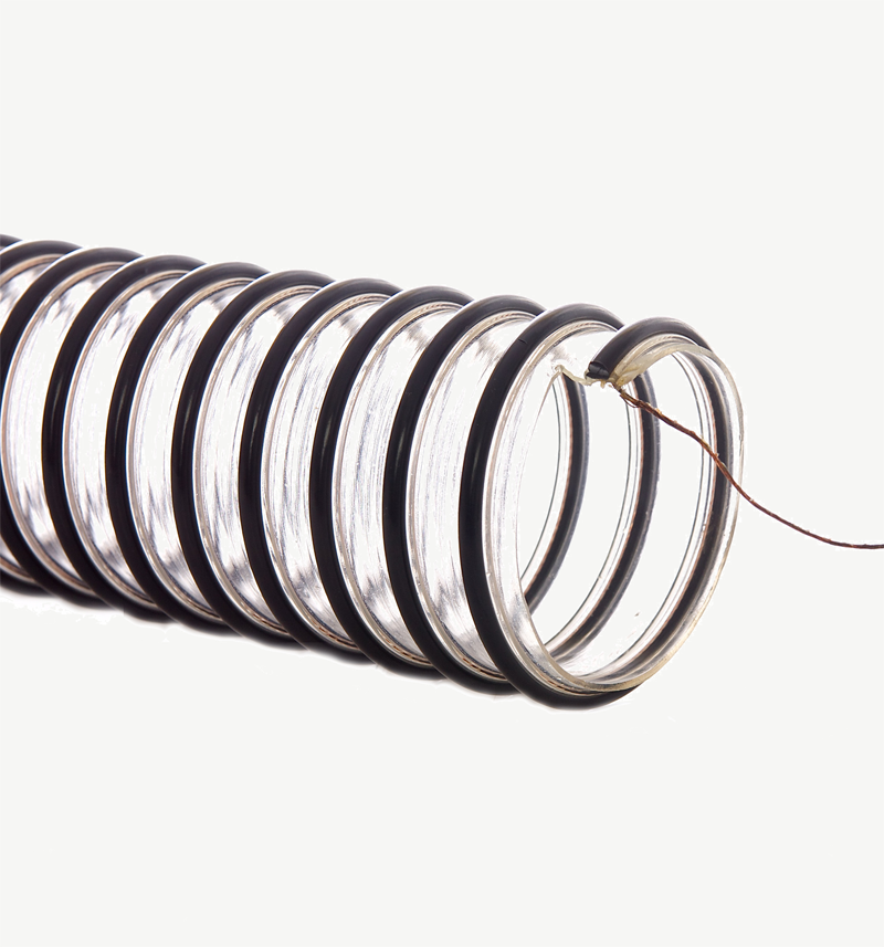 Plastic Pellet Transfer Hose 3in ID x 25ft Flexstat Urethane Flex Hose ...