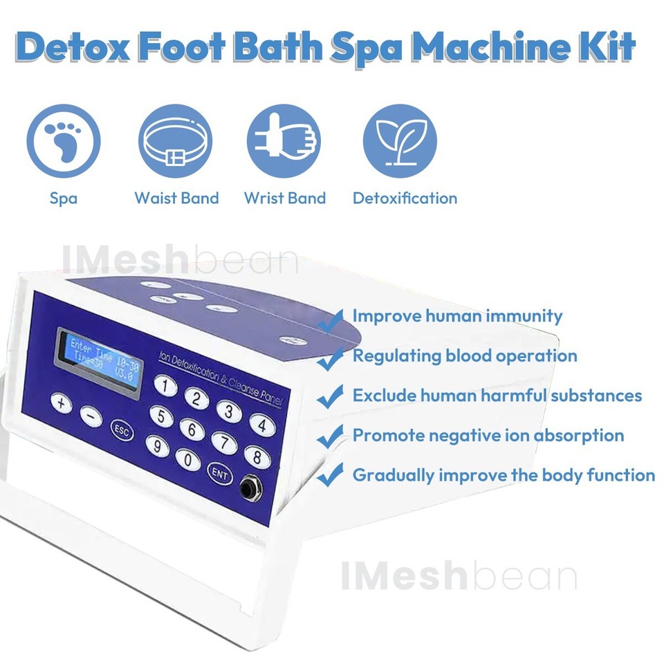 Detox Foot Bath Spa Machine Kit FIR Belt Cell Ion Ionic Aqua CHI SPA ...