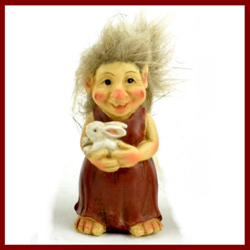 Fairy Garden Fun Troll with a Bunny Rabbit Mini Dollhouse | eBay