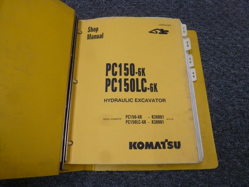 Komatsu PC150-6K PC150LC-6K Hydraulic Excavator Shop Service Repair ...