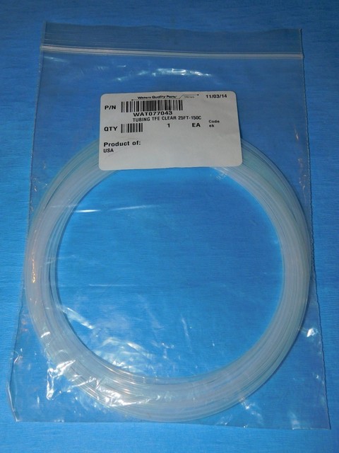 WATERS WAT077043 TUBING CLEAR TEFLON 1/16IN. ID X 25FT NEW | eBay