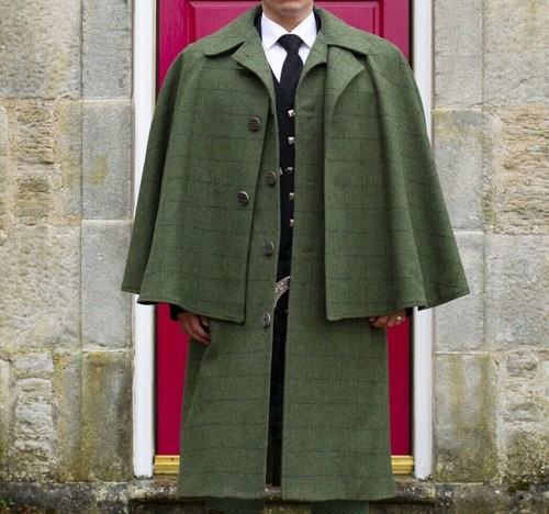 Men's Tweed Inverness Cape Coat, Men's Cape Coats | eBay