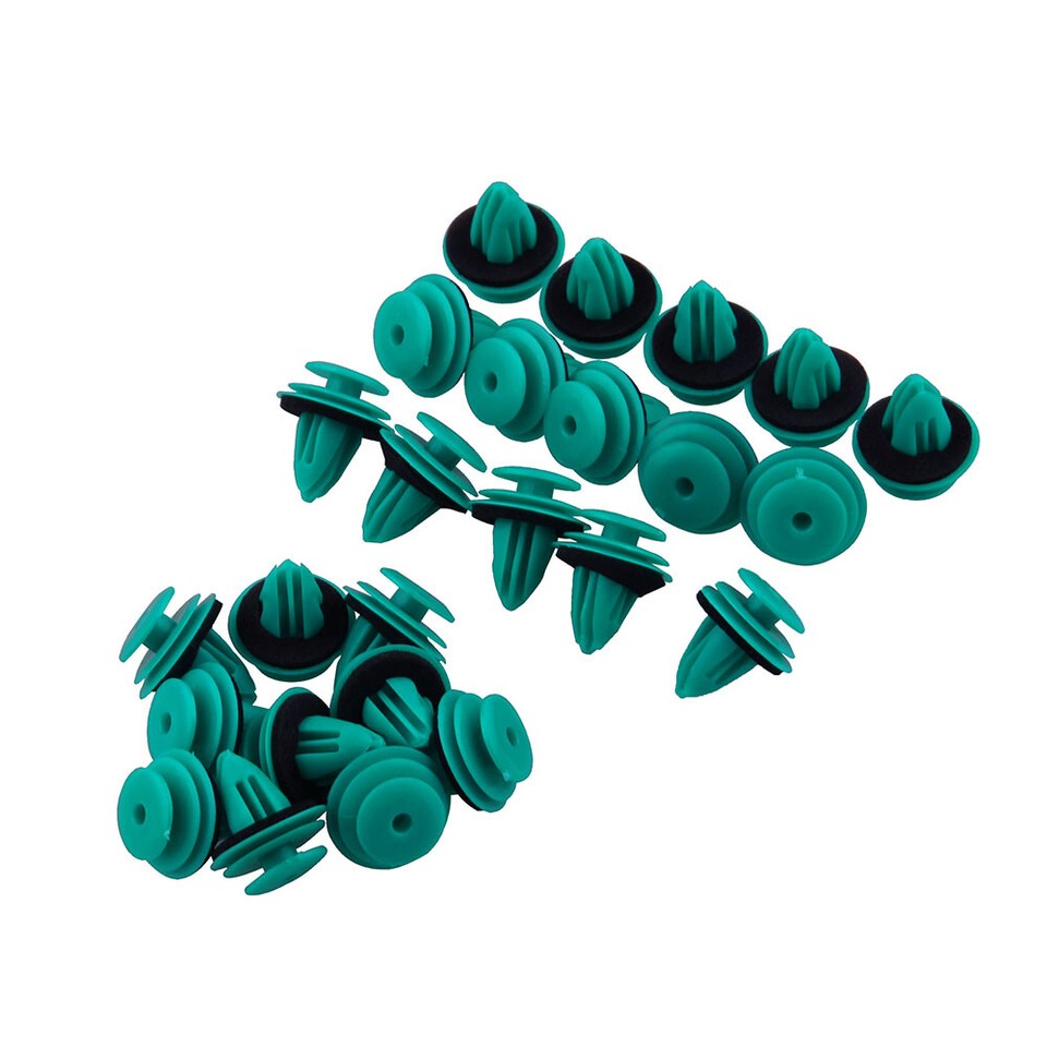25pcs Green Plaque Nylon Retaining Clip 90467-10188 For Toyota Bumper ...