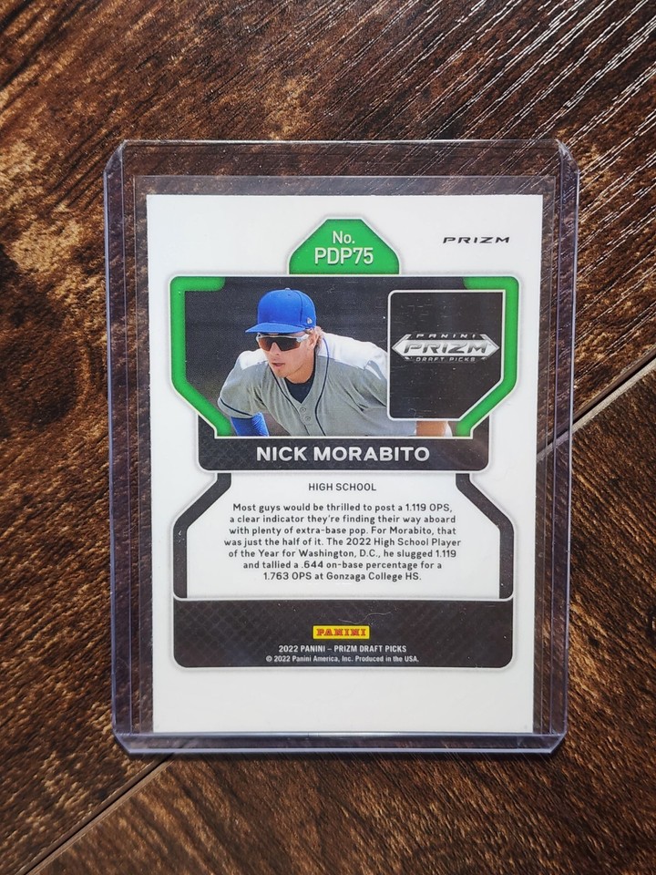 Nick Morabito 2022 Prizm Draft Picks RED Prizm Refractor METS TOP ...