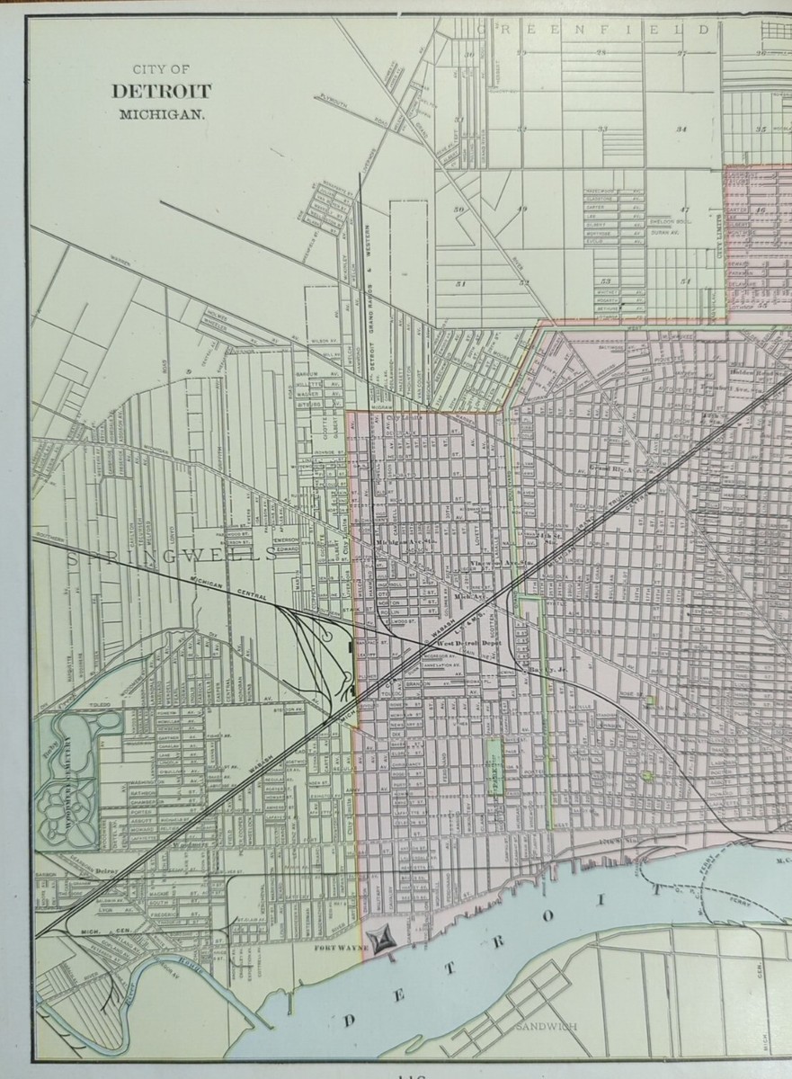 Ft Wayne Detroit Michigan Map Lake Erie MICHIGAN Grand Rapids Fort