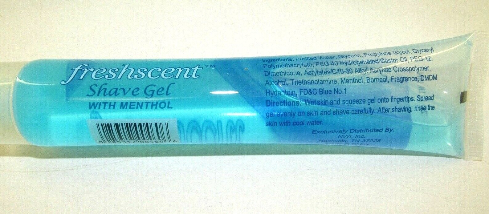 FRESHSCENT Shave Gel with Menthol 10 Tubes / 3 oz Each Great for Travel ...