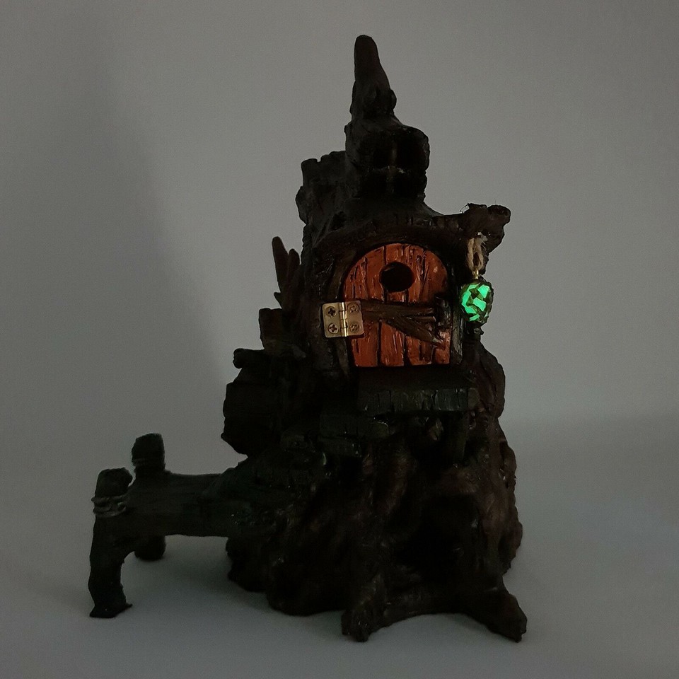 Mystic Marsh Swamp Shack Fiddlehead Miniature Fairy Garden Home Glow In ...