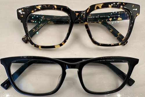 Warby Parker Black Welty M 100 + Tortious Winston M 302 -non ...