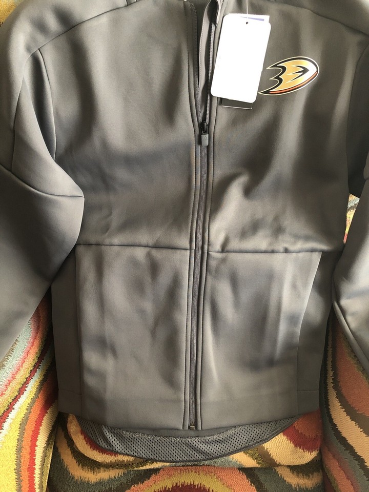 Adidas Game Mode Bomber Anaheim Ducks NHL Gray Jacket NWT Size S Men | eBay