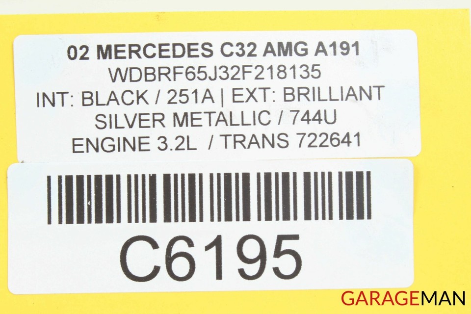02-04 Mercedes W203 C32 SLK32 AMG Left Side Engine Smog Air Pump Check ...