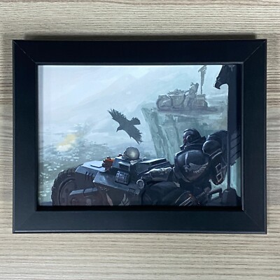RAVENWING OUTRIDERS FRAMED ART DARK ANGELS SPACE MARINES WARHAMMER ...
