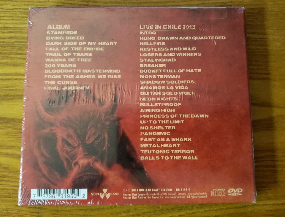 ACCEPT - Blind Rage (CD/DVD 2014) 2 DISC DELUXE DIGIPAK BRAND NEW FACTORY SEALED 727361319502 | eBay