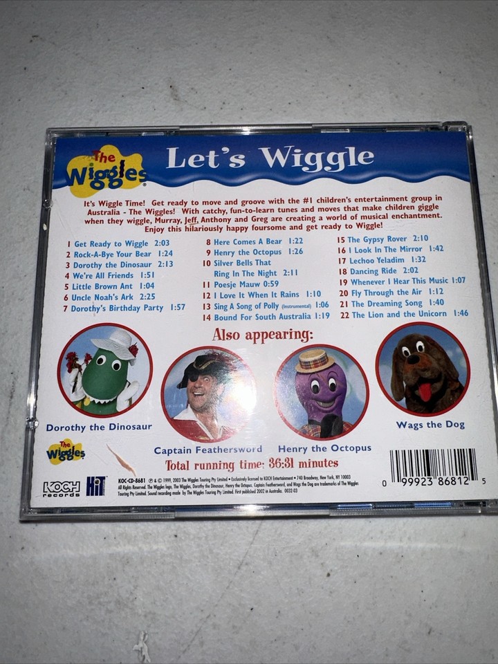 Rare The Wiggles: Let's Wiggle CD Koch Records 2003 w/ Lyrics Book ...