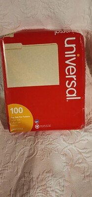 Universal 12113 File Folders 1/3 Cut Assorted, One Ply Top Tab, Letter ...