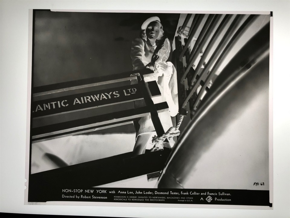 Anna Lee Non-Stop New York 1937 film Vintage Airplane 8x10 Studio Dupe ...