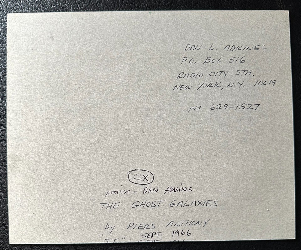 Dan Adkins original art The Ghost Galaxies Piers Anthony Signed 1966 | eBay