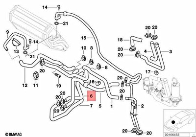 Genuine BMW HOSE For Heater Control Valve And Left Radiator OEM ...