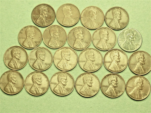 COMPLETE SET "S" MINT WHEAT LINCOLN CENTS 1935-55-S HI GRADE CIRC | eBay