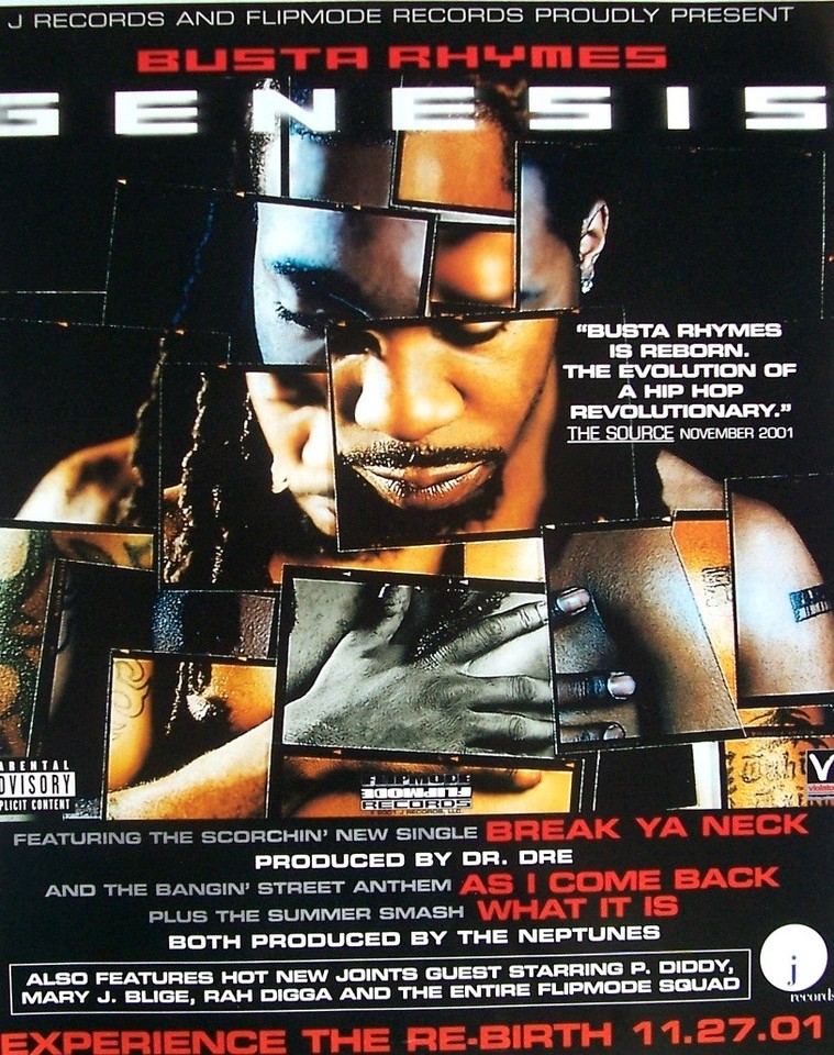 BUSTA RHYMES 2001 PROMO ADVERT GENESIS | eBay