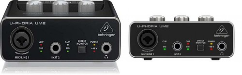 BEHRINGER Audio Interface, 1x XLR/TRS 1/4" 2X RCA USB, Black, 1-Channel ...