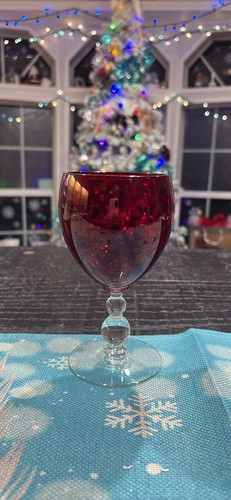 IMPERIAL GLASS CO. CANDLEWICK RUBY RED #3800 9-OUNCE GOBLET! | eBay