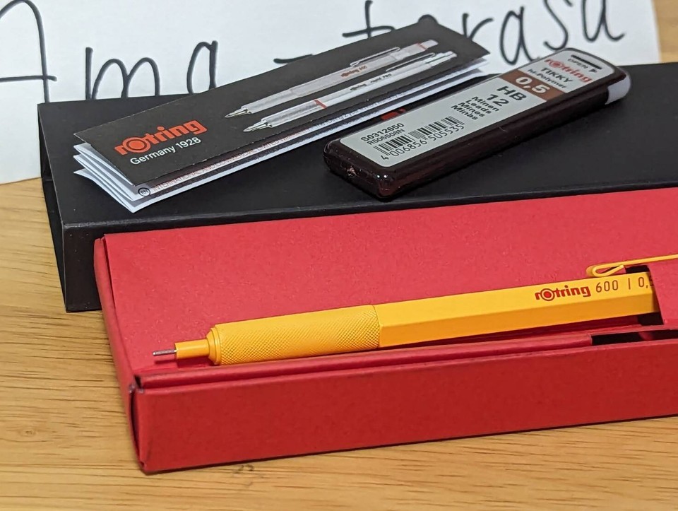 Rotring 600 Loft Limited Color Yellow Mechanical Pencil 0.5 mm With Box ...