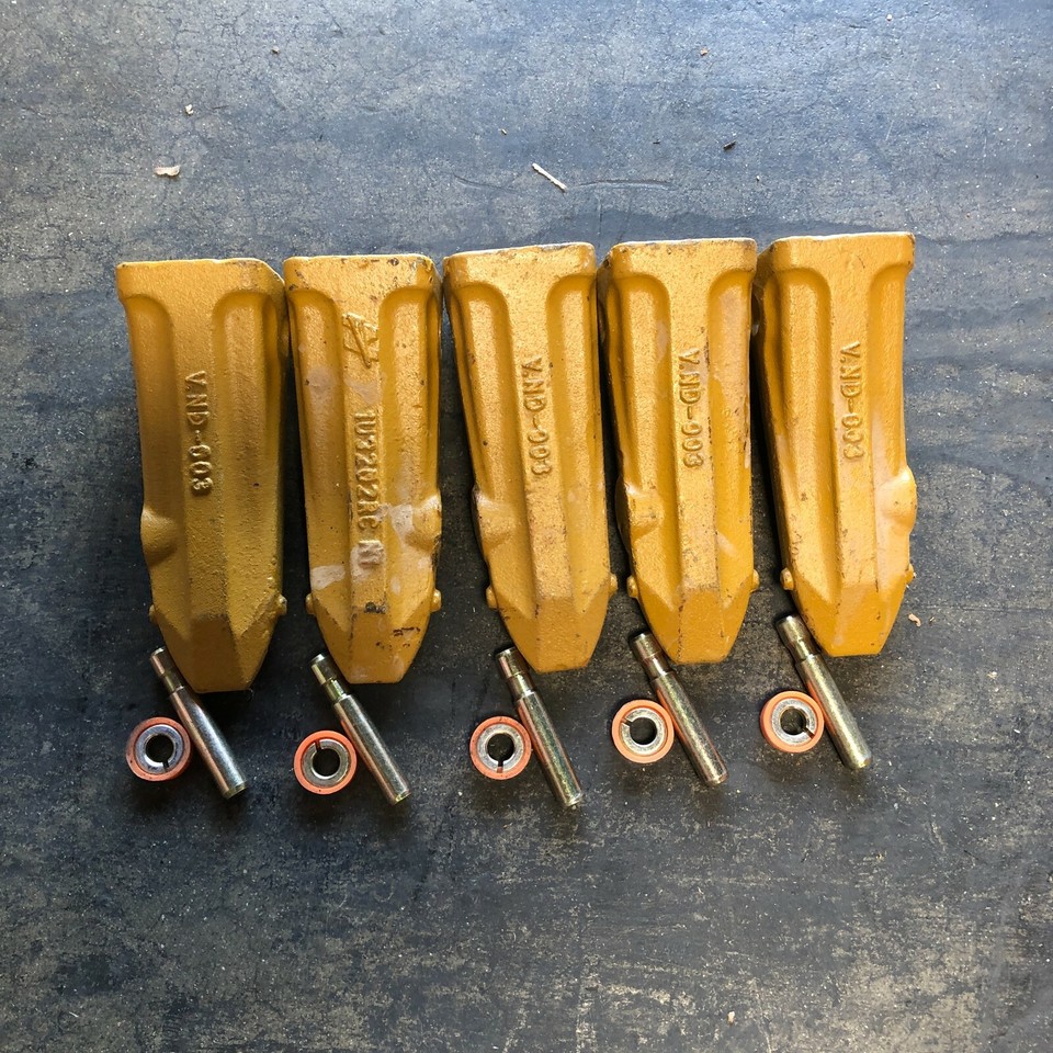 5 PK 1U3202RC J200 ROCK BUCKET TEETH ,TOOTH WITH PIN RETAINER 8E6209 ...